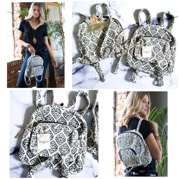 ruggine | Bags | New Handmade Boho Backpack In Dark Navy | Poshmark